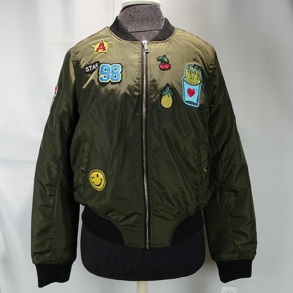 Sebby | Jackets & Coats | Sebby Women Drab Bomber Jacket Olive Green ...